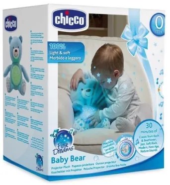 Chicco - Projektor s melodií BABY BEAR 3xAAA modrá