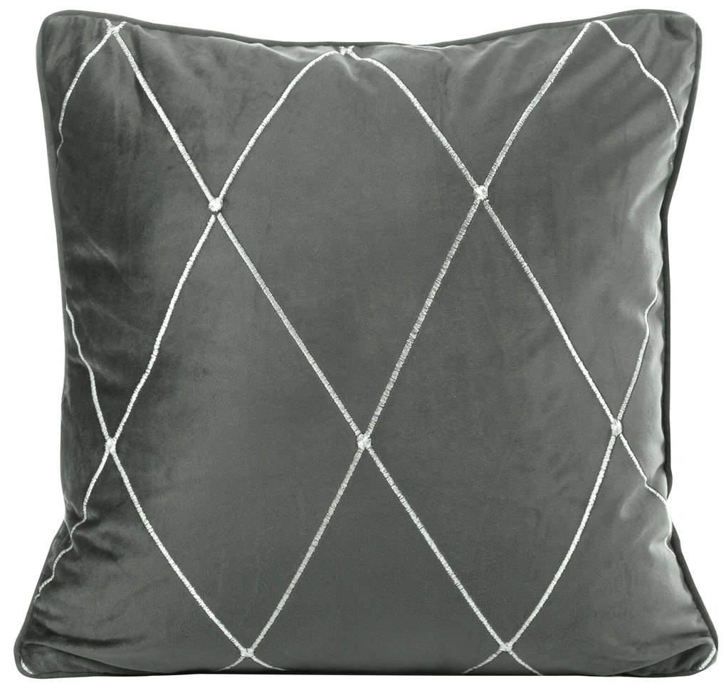 DEKORAČNÍ POVLAK NA POLŠTÁŘ PIERRE CARDIN MARGO 45X45 CM ŠEDÁ