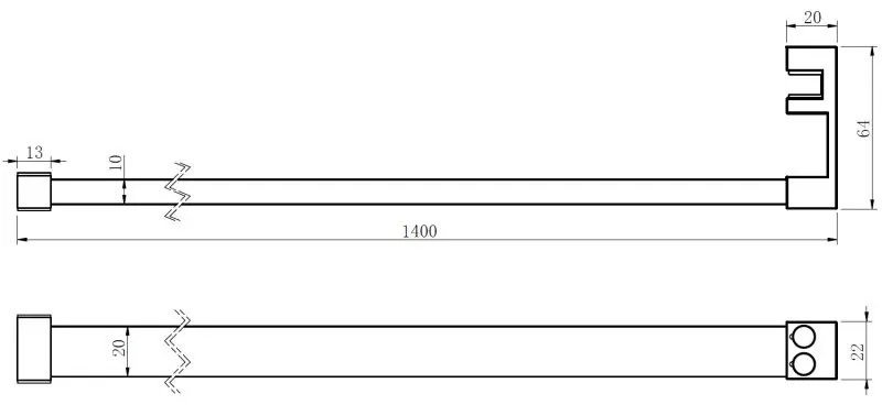 Mexen Mexen, držák ručníků na stěnu sprchového koutu, měděná matná, 800-06-65