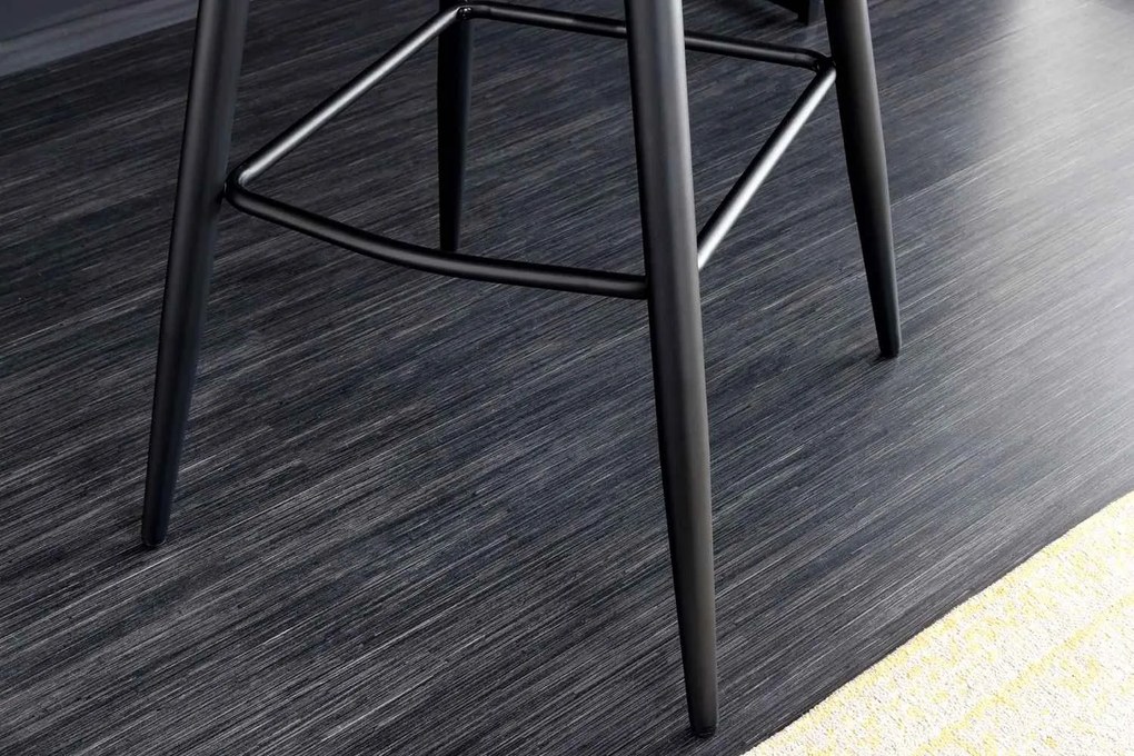 Designová barová židle Natasha tmavě hořčicový samet