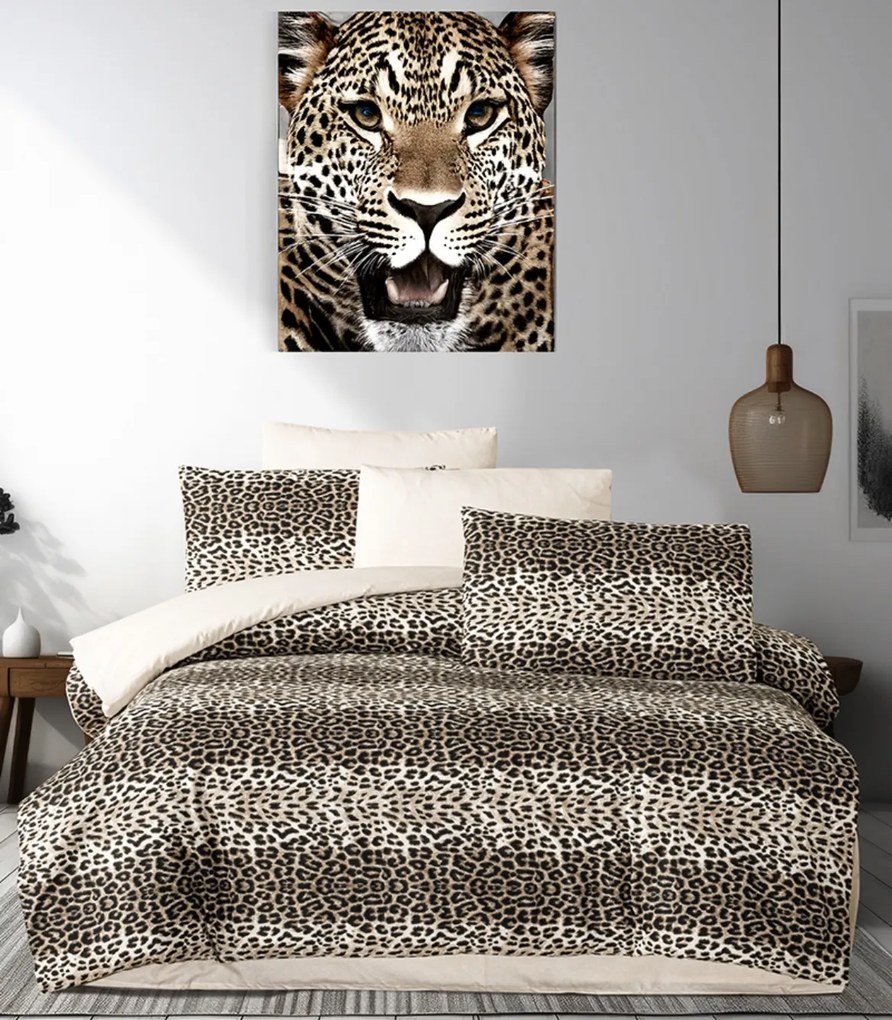 Povlečení bavlněné Leopard 200x140cm+90x70cm TiaHome