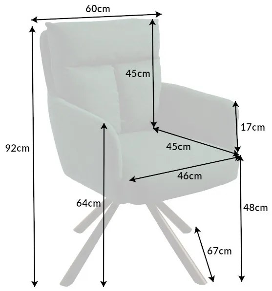 Designová otočná židle Maddison II zelená
