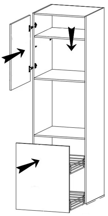 Sycylia | dolní skříňka D60P pro vestavnou troubu | LEVÁ | andersen