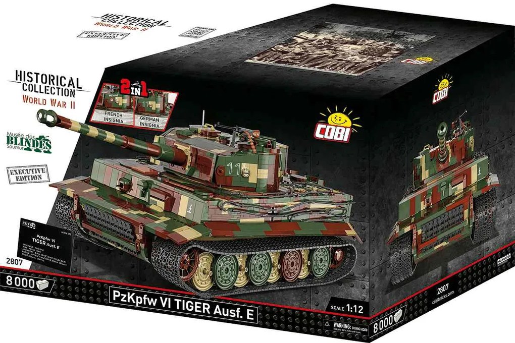 Cobi 2807 německý tank pzkpfw vi tiger, 1:12, executive edition