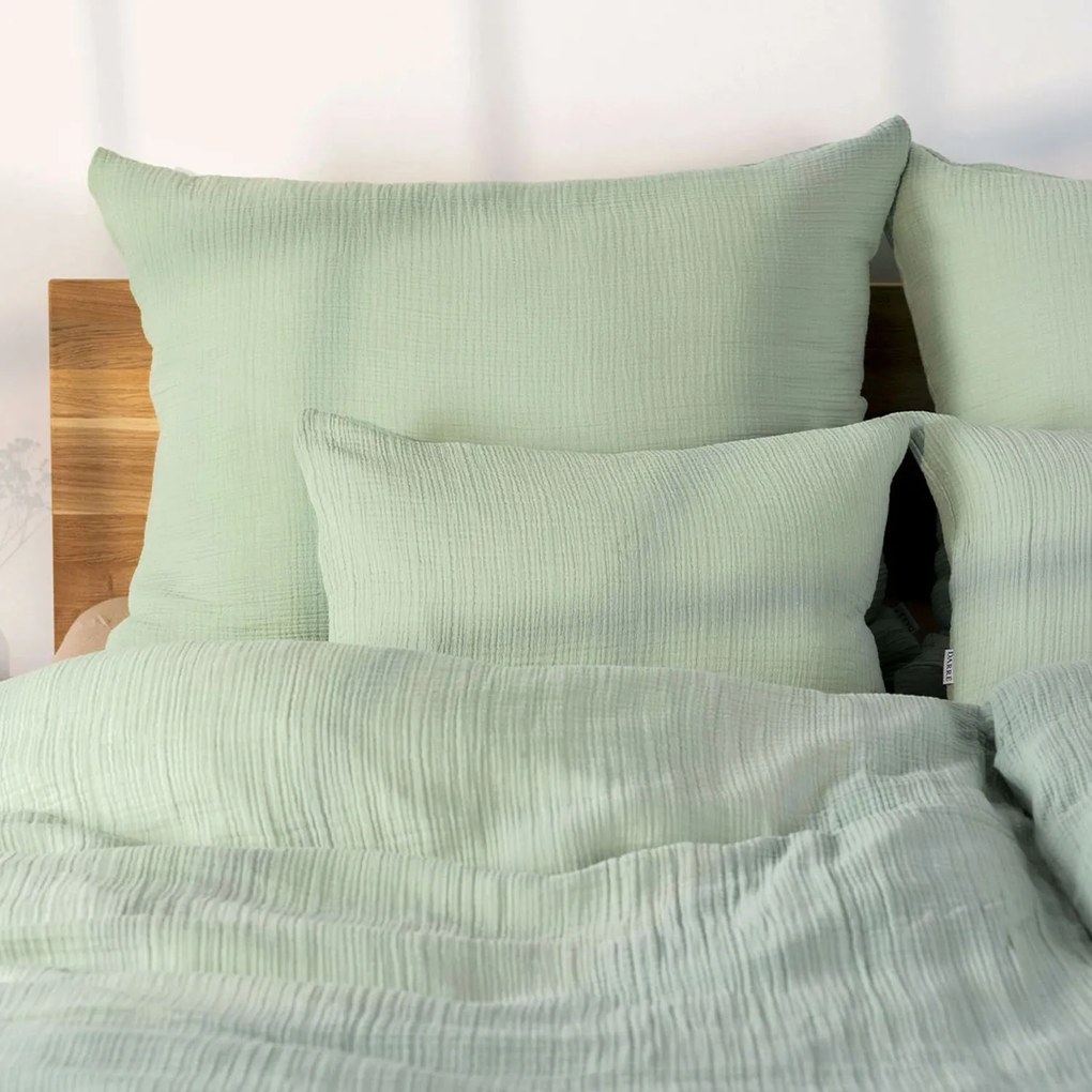 Celoroční mušelínové povlečení Salvia - GOTS Velikost: atypický 240 x 220 + 2 x 70 x 90