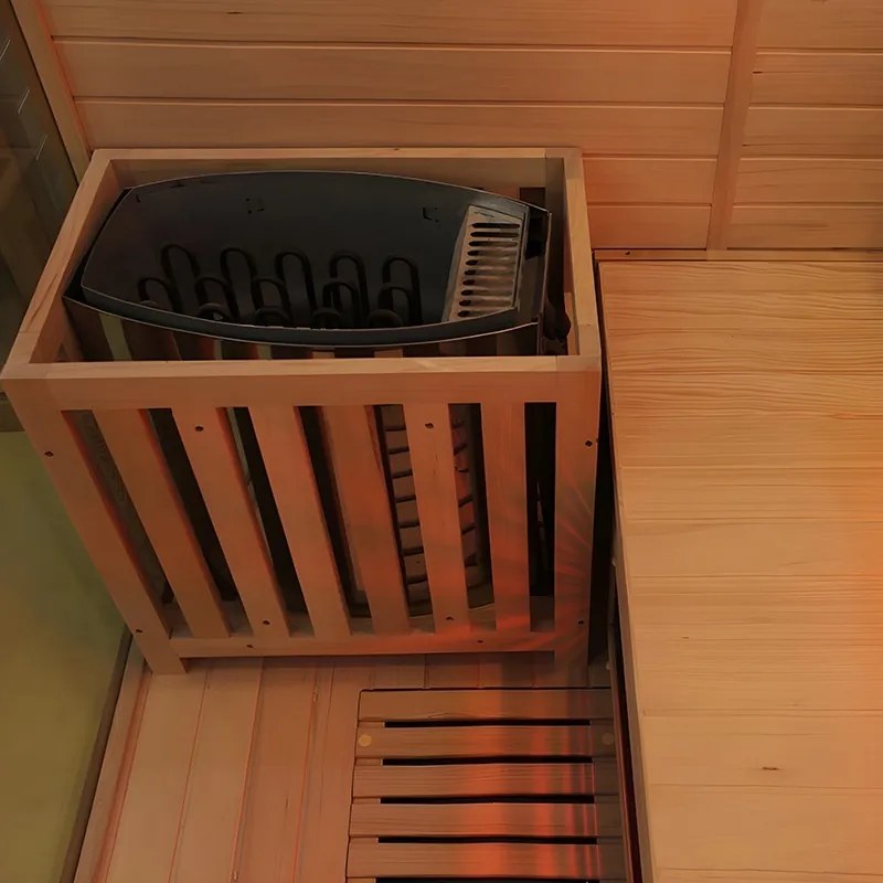 BPS-koupelny Kombinovaná sauna 2v1 - Infrasauna + finská sauna 150x150, 4-5 osob