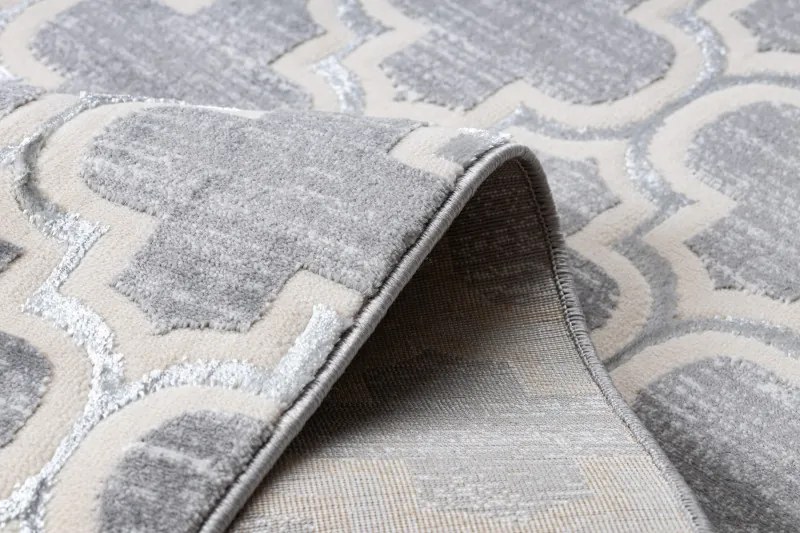 Dywany Łuszczów, Kusový koberec Core W6764 Trellis grey/cream, 140x190, šedá, chodba / předsíň