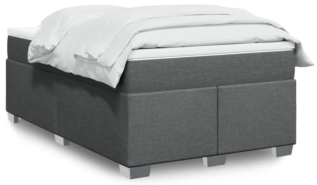 Box spring postel s matrací tmavě šedá 120x190 cm textil 3285117