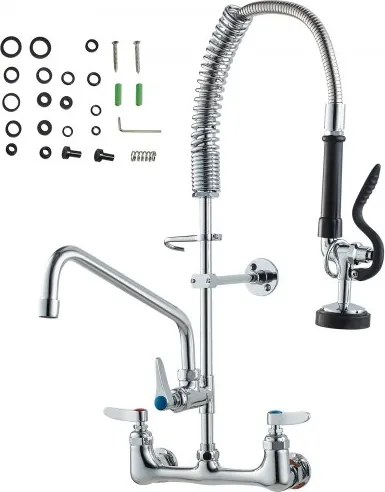 Komerční baterie s oplachovacím rozprašovačem, 63,5 cm výška, 20,3 cm střed, 30,5 cm