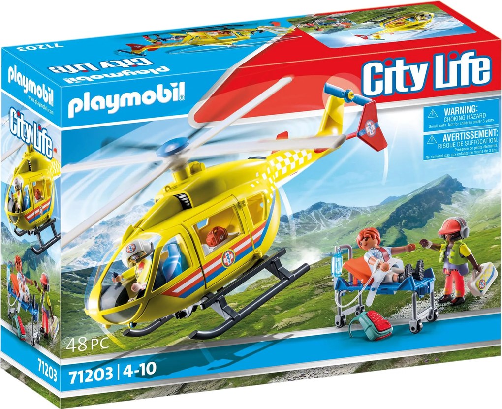 Stavebnice playmobil 71203 záchranný vrtulník