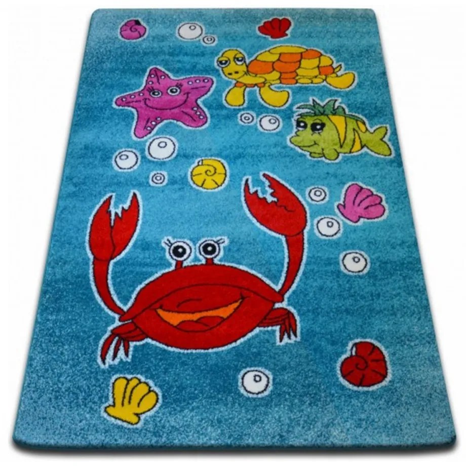 Dětský kusový koberec Pod vodou modrý, Velikosti 120x170cm