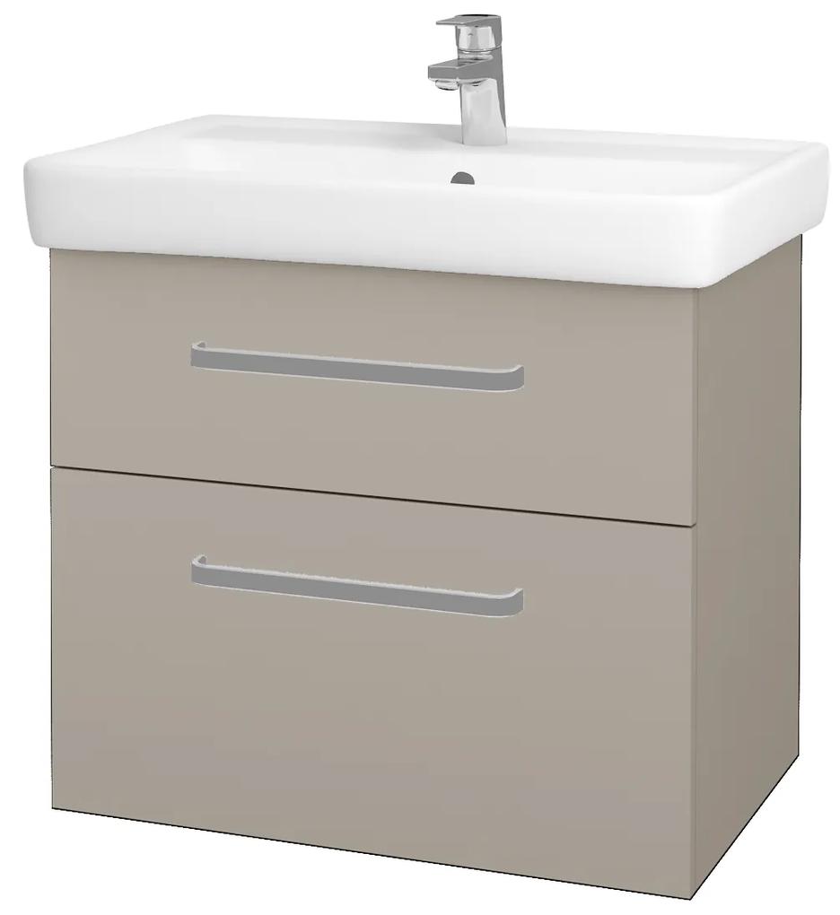 Dřevojas Koupelnová skříň Q MAX SZZ2 70 Varianta: N01 Bílá lesk / Úchytka T01 / D05 Oregon