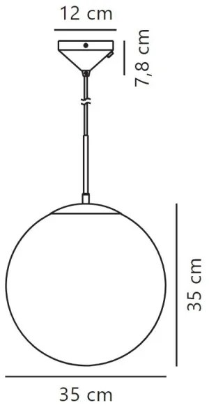 Nordlux - Lustr na lanku GRANT 1xE27/25W/230V pr. 35 cm