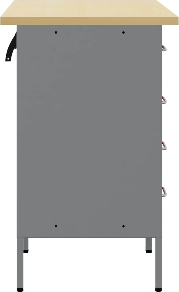 Pracovní skříň se zásuvkou 2 ks Červená a šedá 100 x 55 x 85 cm 3321363