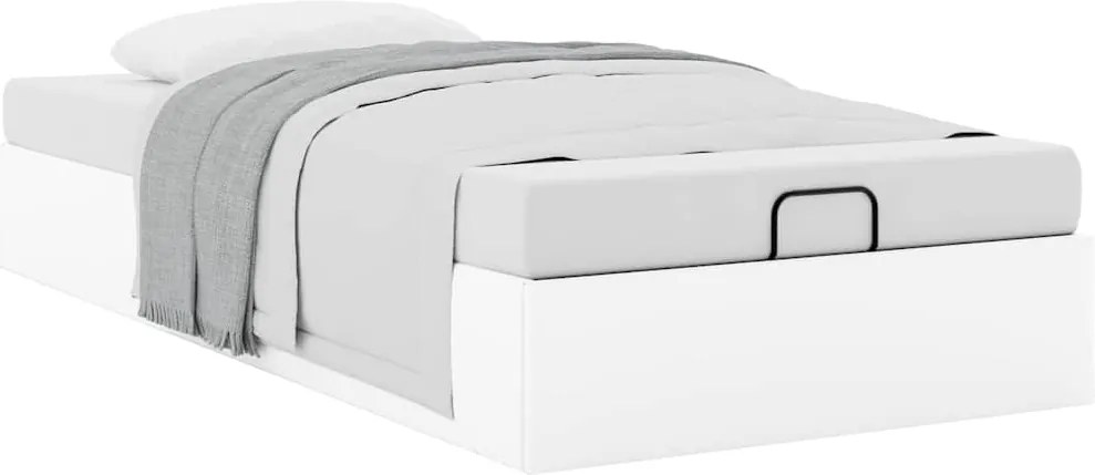 Osmanský rám postele bez matrace bílý 80x200 cm umělá kůže 3310770