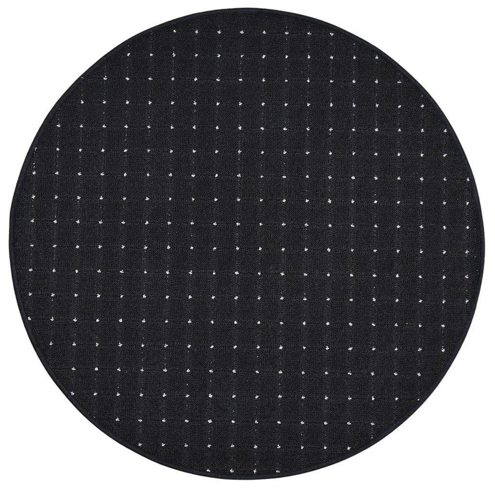 Condor Carpets Kusový koberec Udinese antracit kruh - 80x80 (průměr) kruh cm