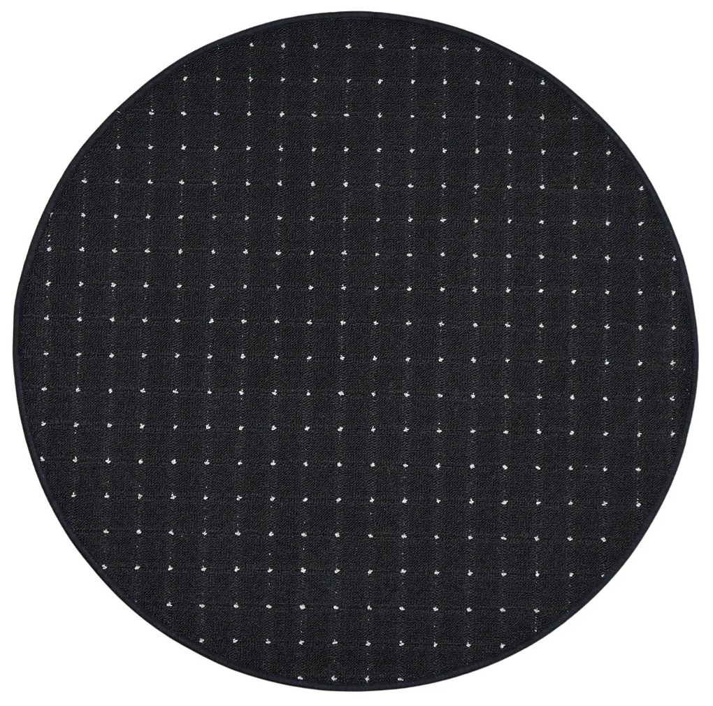 Condor Carpets, Kusový koberec Udinese antracit kruh, 80x80 (průměr) kruh, šedá, chodba / předsíň