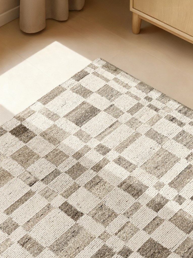 Vikosa, Kusový koberec Vikosa Boho 106277 Natural Cream Brown, 160x230, hnědá, ložnice
