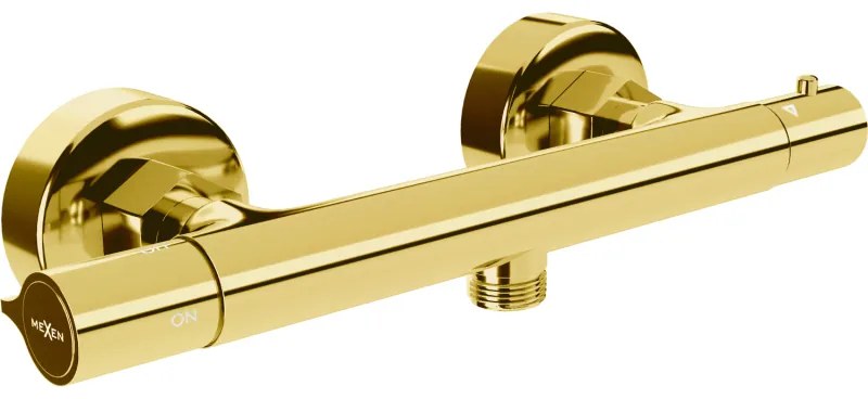 Mexen Slim, termostatická sprchová baterie 150 mm, zlatá lesklá, 77105-50