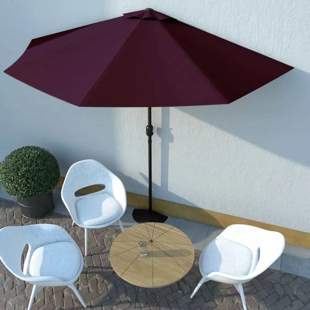 Půlkruhový slunečník 300x150 cm Dekorhome Antracit