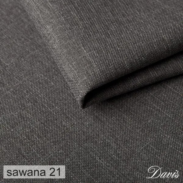 Pohovka Oskar II, šedá (sawana 21/bílé šití)
