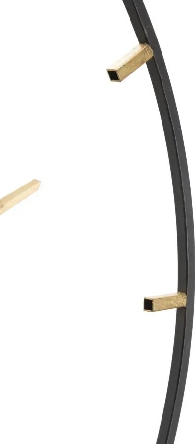 Kovové nástěnné hodiny Goldy 60 cm černé/zlaté