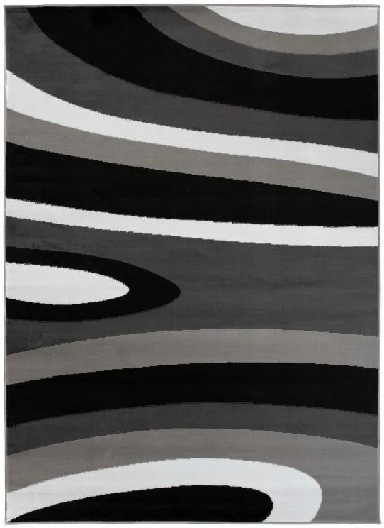 Kusový koberec moderní MAYA Z895A černý šedý Rozměr: 200x200 cm