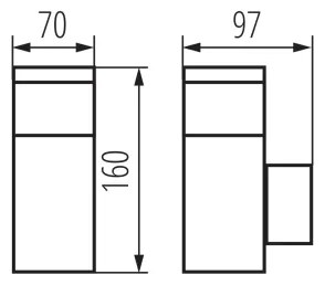 Kanlux 38760 - Venkovní nástěnné svítidlo DASTEN 1xG9/11W/230V IP44 antracit
