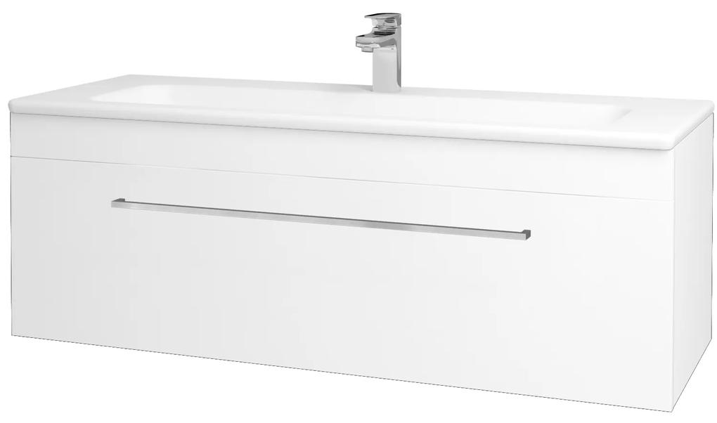 Dřevojas Koupelnová skříň ASTON SZZ 120 Varianta: N01 Bílá lesk / Úchytka T05 / D03 Cafe