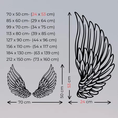 Dřevěná nástěnná dekorace andělská křídla | SENTOP PR0501