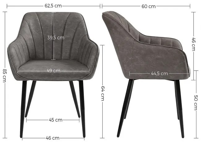 Set dvou jídelních židlí LDC079G02 (2 ks)