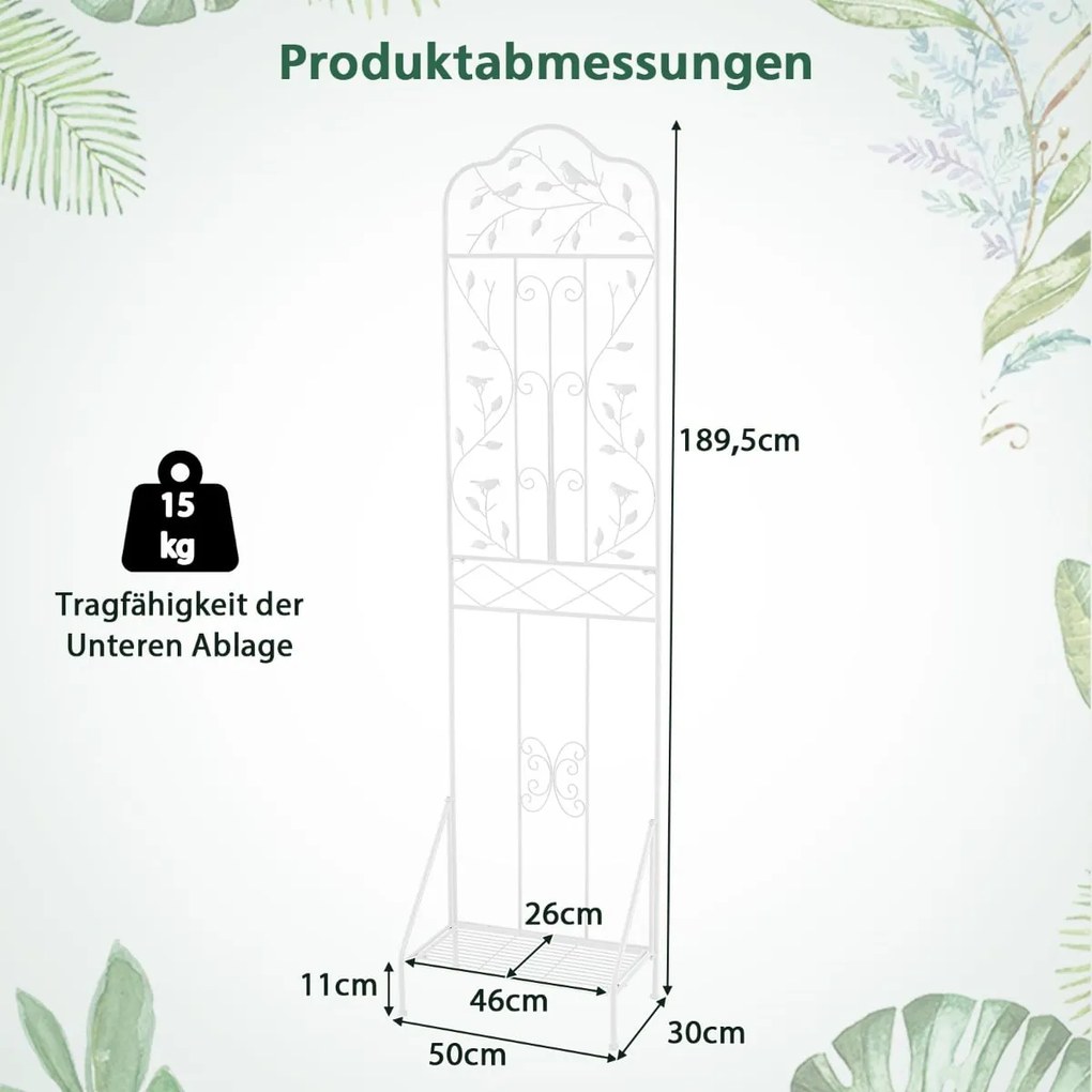 Costway Mřížovina na popínavé rostliny, volně stojící stojan na popínavé květiny