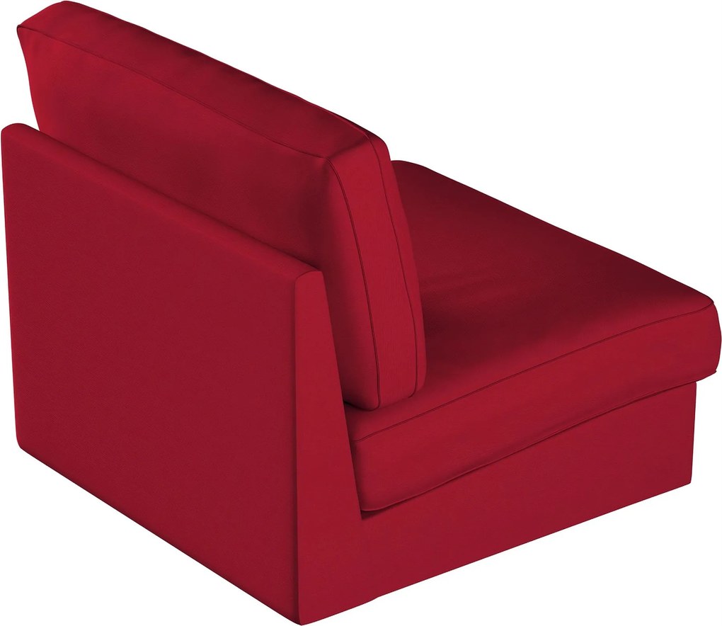 Potah na neskládací křeslo IKEA Kivik barva červená látka pletený vzor