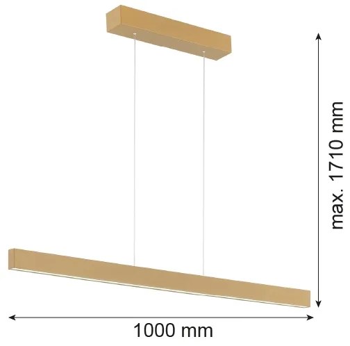 Argon 8306 - LED Lustr na lanku BALANS LED/35W/230V 3000K zlatá