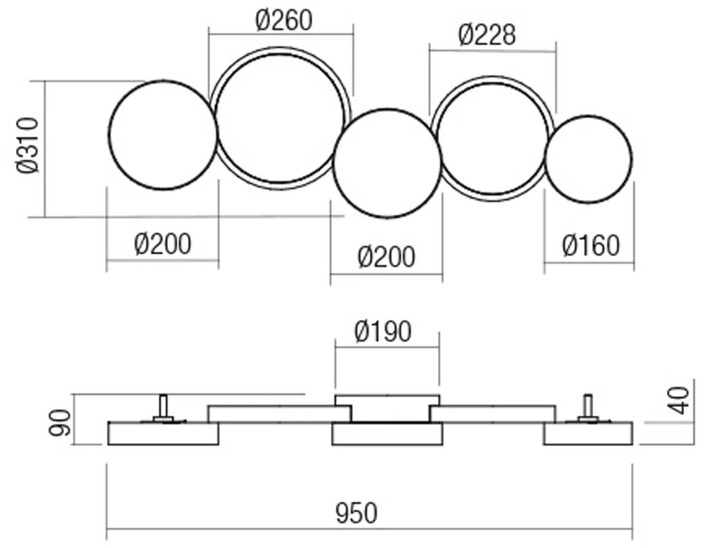 Redo 01-2539 stropní LED stmívatelné svítidlo Cronos pískově bílé, 65W, 3000K, 95cm