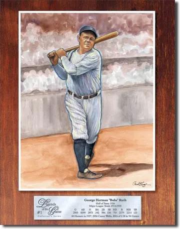 Plechová cedule Legend - Babe Ruth, 32x41cm