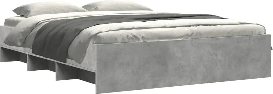 Rám postele betonově šedý 150 x 200 cm kompozitní dřevo 3295649