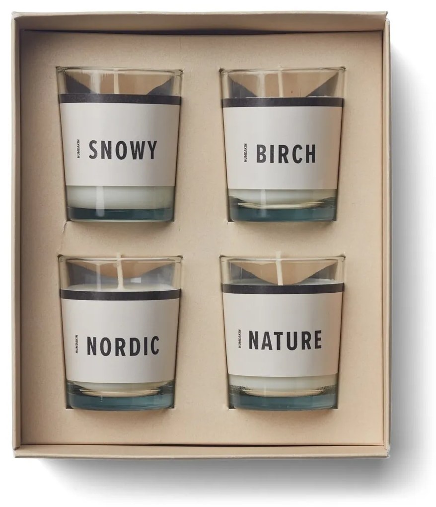 Vonné svíčky Clean Winter - set 4 ks Humdakin