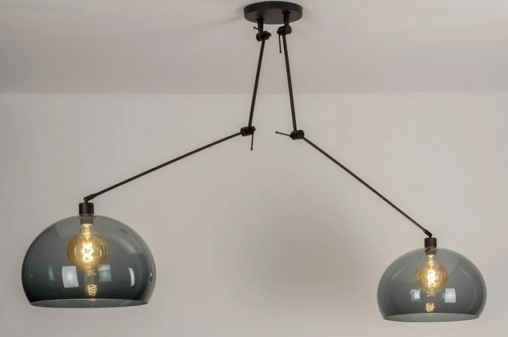 Závěsné svítidlo nad stůl Snap Duo Bottle Grey and Black