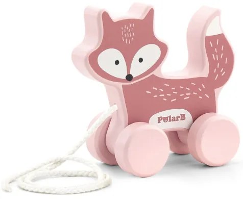 Dřevěná tahací liška s pyramidou Viga 44228 PolarB
