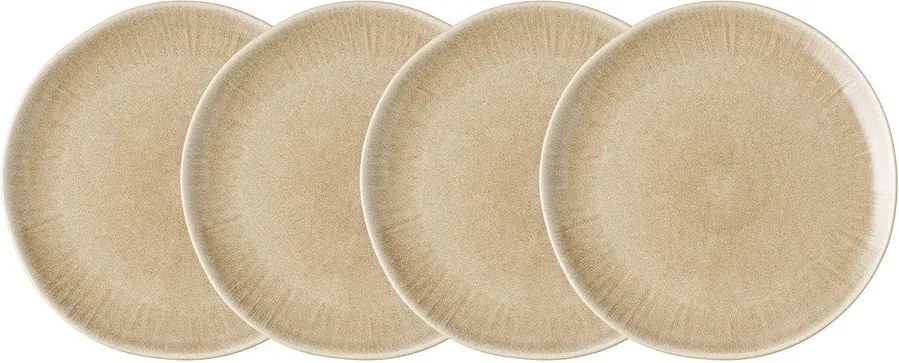 Béžové talíře v sadě 4 ks z kameniny ø 27 cm Viola – House Nordic