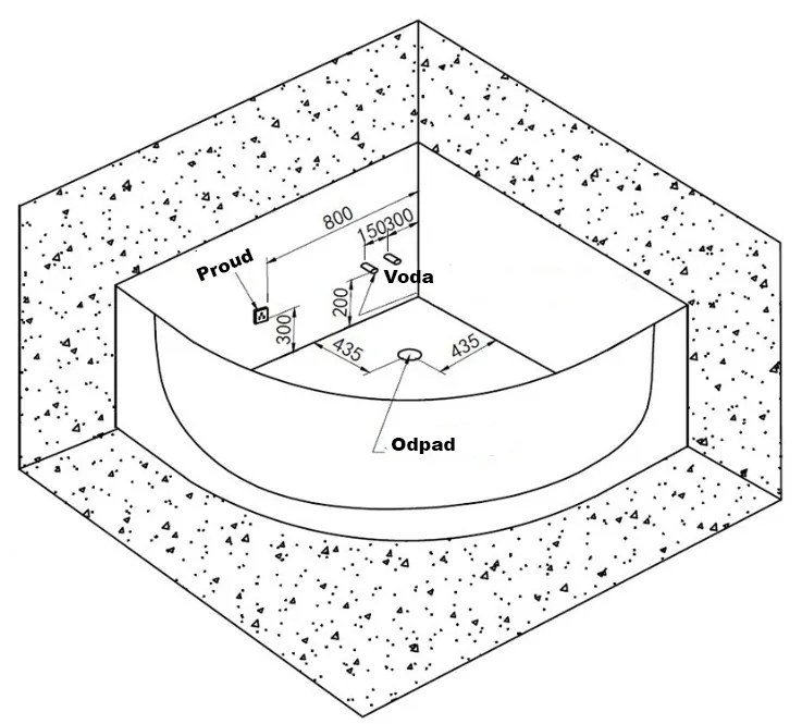 BPS-koupelny Hydromasážní vana HYD-RO764R 150x150 PRAVÁ s ohřevem vody