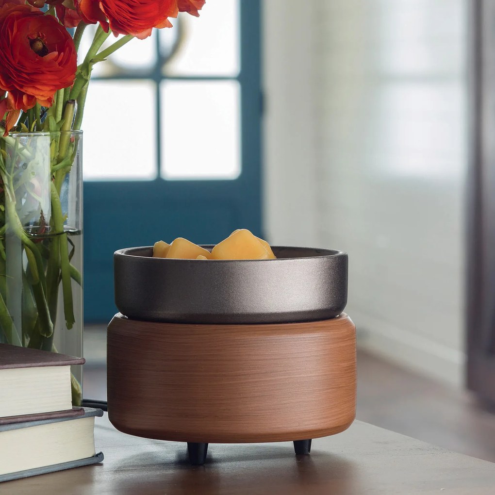 Candle Warmers™ Candle Warmers™ – 2v1 elektrická aromalampa a ohřívač svíček Pewter Walnut