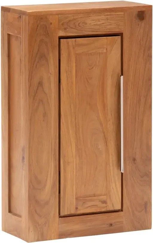 furniture-nabytek.cz - Nástěnná skříňka Osvaro akácie - Stříbrné kovové úchytky
