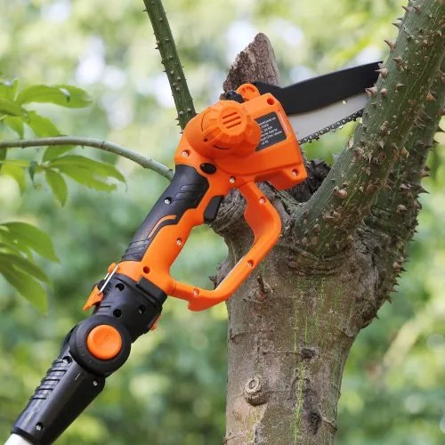 2-v-1 akumulátorová tyčová pila a mini řetězová pila, 20 V