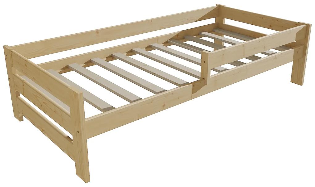 Vomaks Dětská postel se zábranou VMK006D KIDS Rozměr: 90 x 200 cm, Barva: surové dřevo