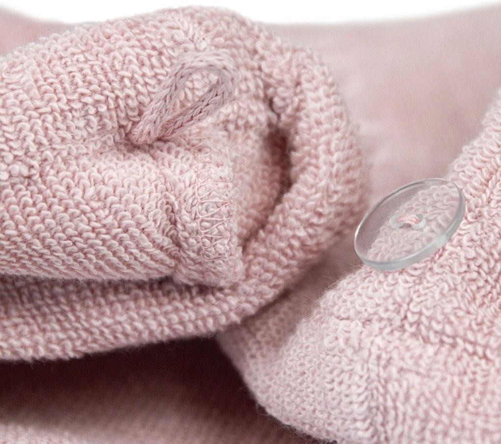 Bavlněný froté turban do sauny a wellness Comfort starorůžový