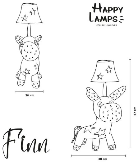 Happy Lamps - LED Dětská stolní lampa FINN LED/5,4W/230V kůň