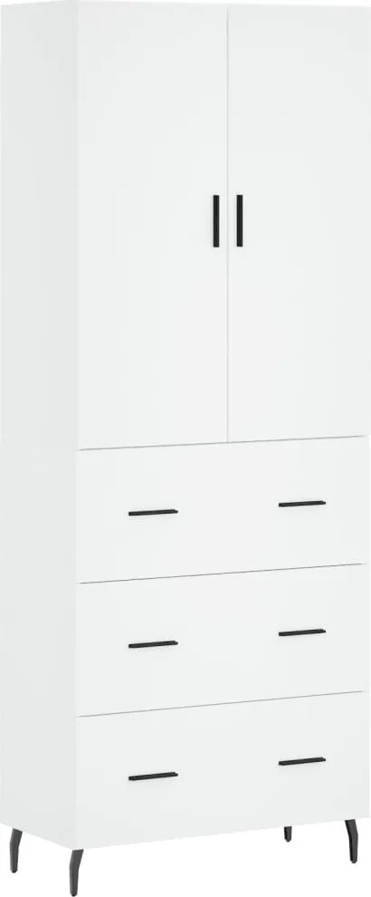 Skříň highboard bílá 69,5 x 34 x 180 cm kompozitní dřevo 3195859