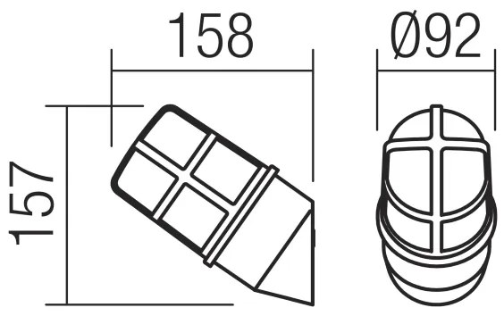 Redo 90204 - Venkovní nástěnné svítidlo TRITON 1xE27/28W/230V IP54 černá